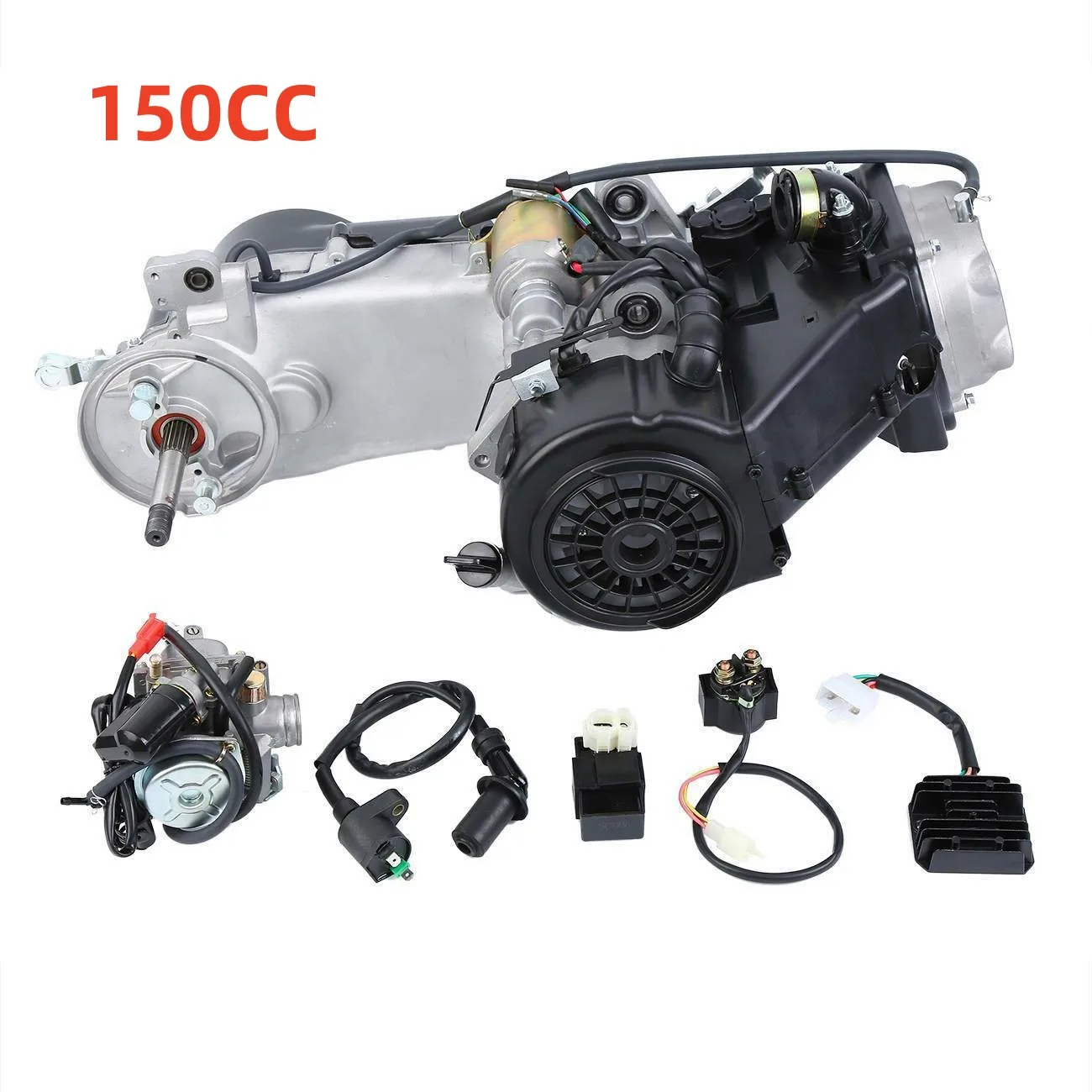 Samger 150cc Engine Assembly 4-Stroke GY6 Single Cylinder Motor Air ...