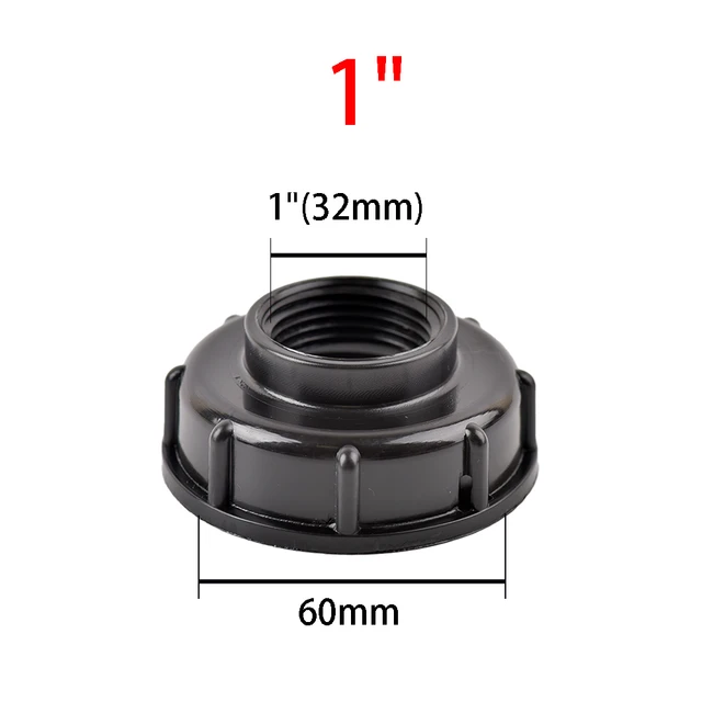 IBC Tank Adapter Fuel Tank Fitting S60 Thread Cap 60mm to1"3/4"1/2 ...