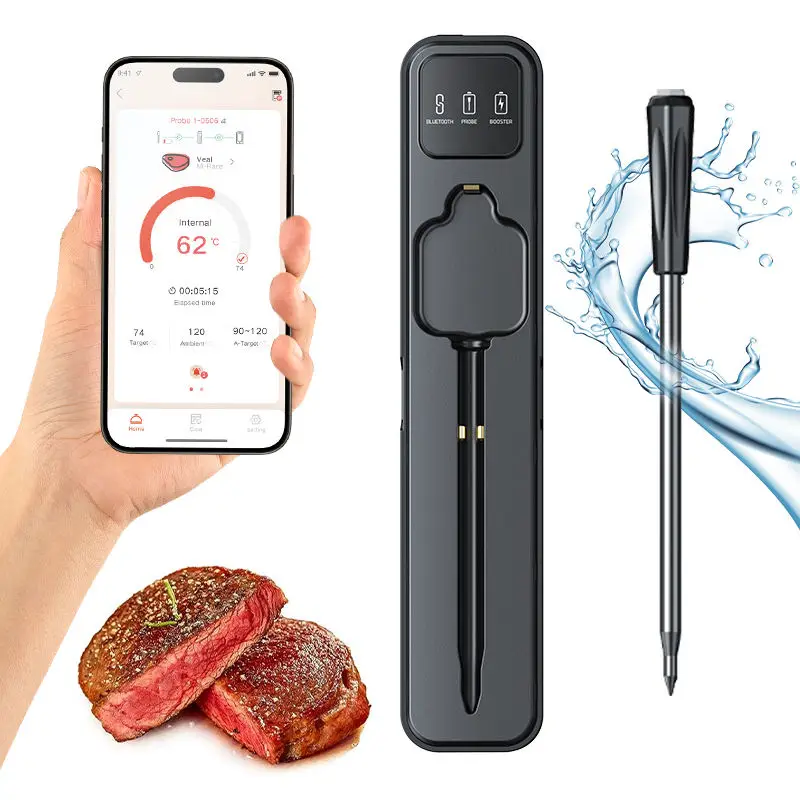 Meat-Thermometer-Wireless-Bluetooth-Kitchen-Thermometer-Digital-Water ...