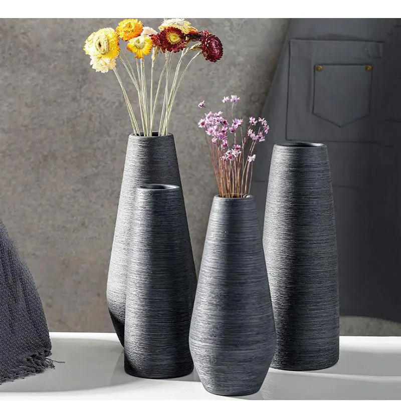 Simplicity-Ceramic-Cylinder-Floral-Vase-Brushed-Porcelain-Flower ...