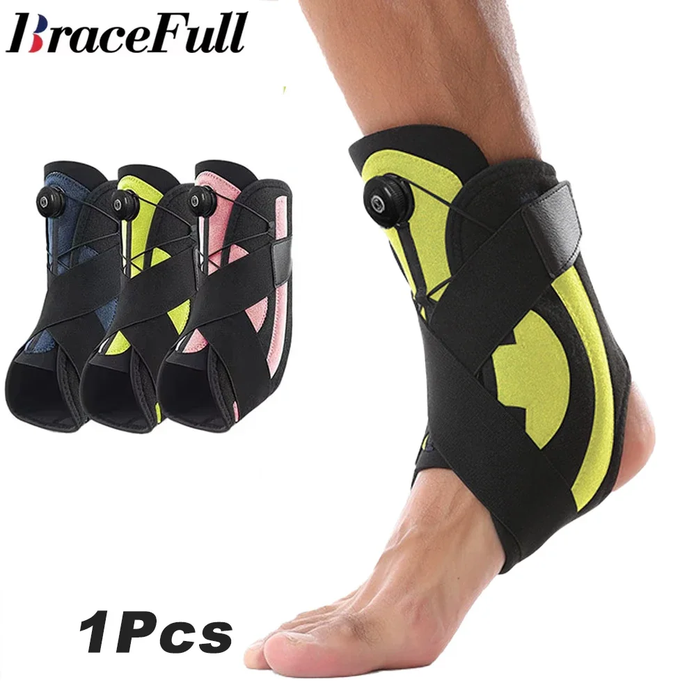 1PC Ankle Support Brace,Adjustable Knob Ankle Brace for Plantar ...