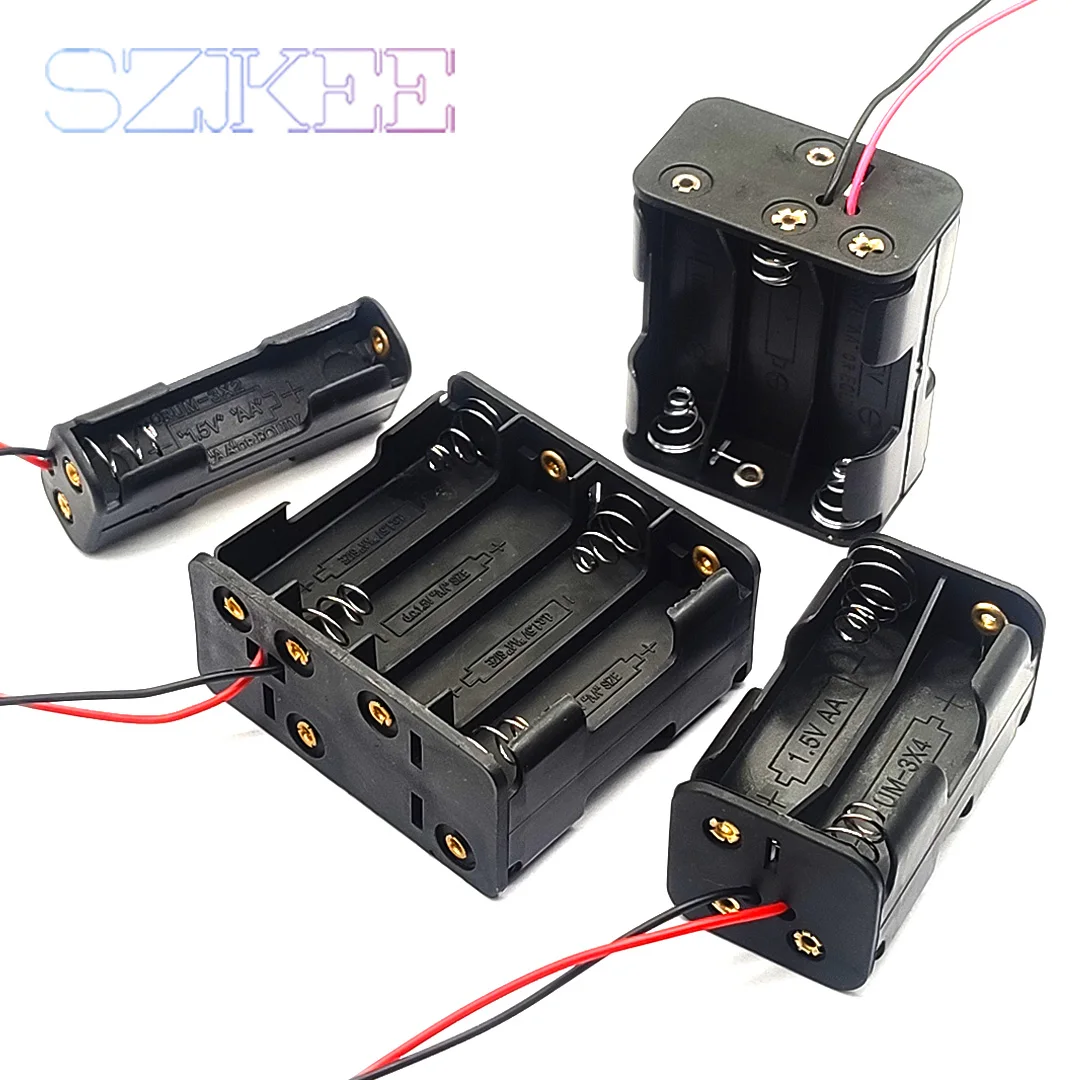 AA-Battery-Holder-Double-Side-Spring-Plastic-AA-Battery-Box-Back-To ...