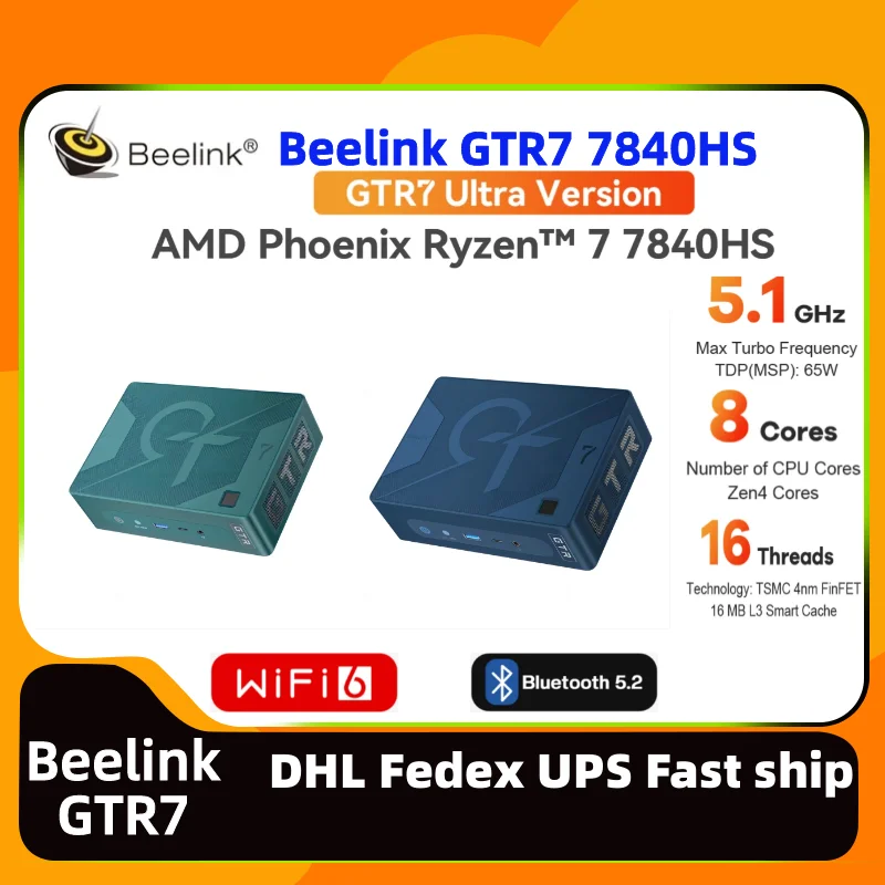 Beelink-GTR7-Mini-PC-Gaming-AMD-Ryzen-7-7840HS-Office-Gamer-RAM-DDR5 ...