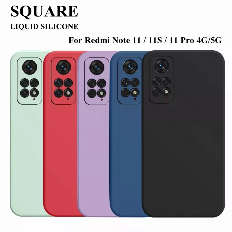 For Redmi Note 11 11s 11 Pro Case Soft Silicone Matte Camera Protective ...