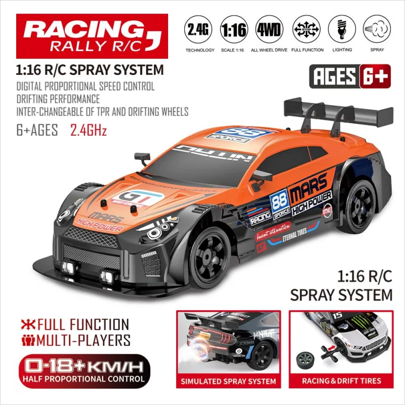 Grande-Spray-High-Speed-Drive-Drift-Car-Dois-Tipos-de-Pneu-Edi-o-Cl ...