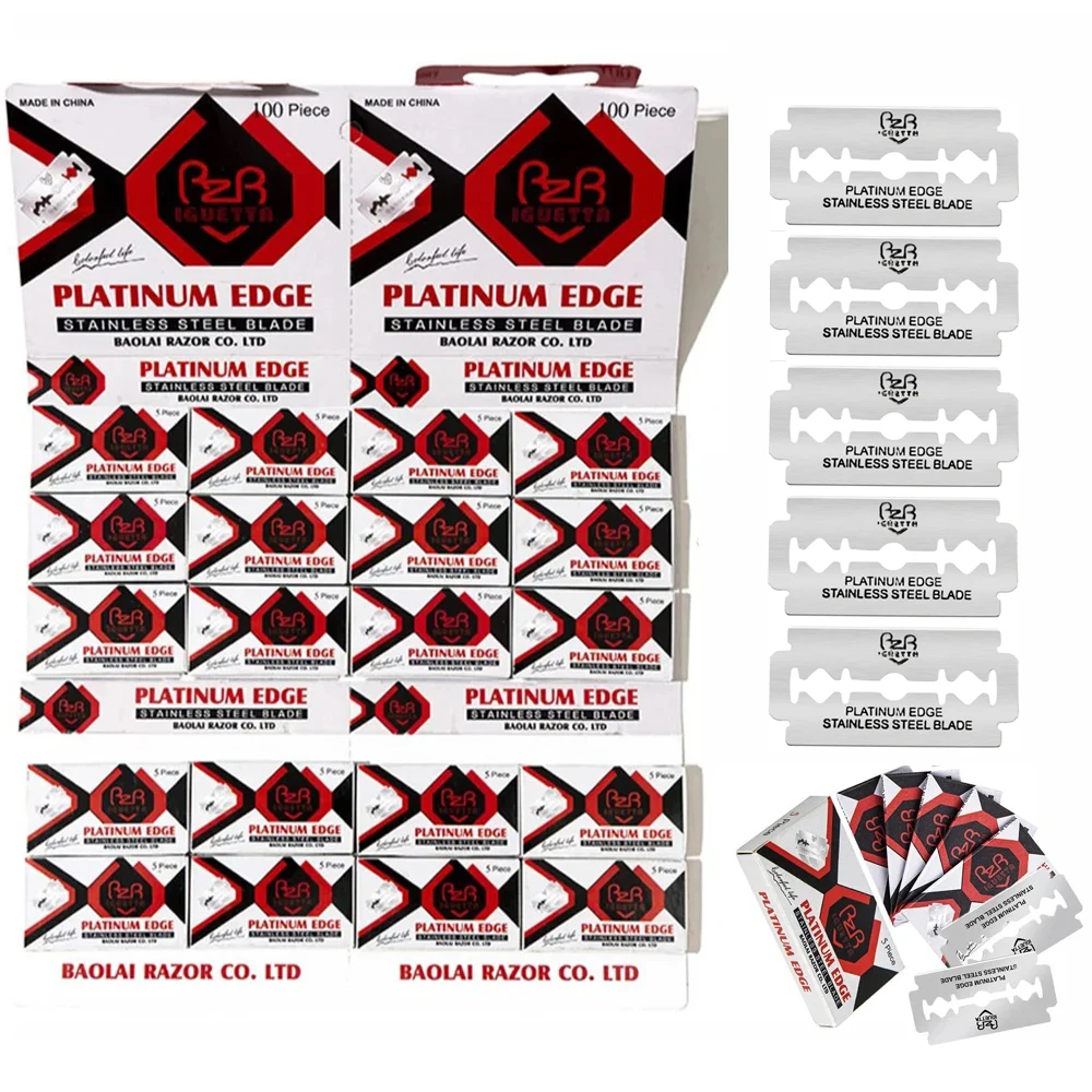 30-50-100pcs-Double-Edge-Razor-Blades-Stainless-Steel-Classic-Shaver ...