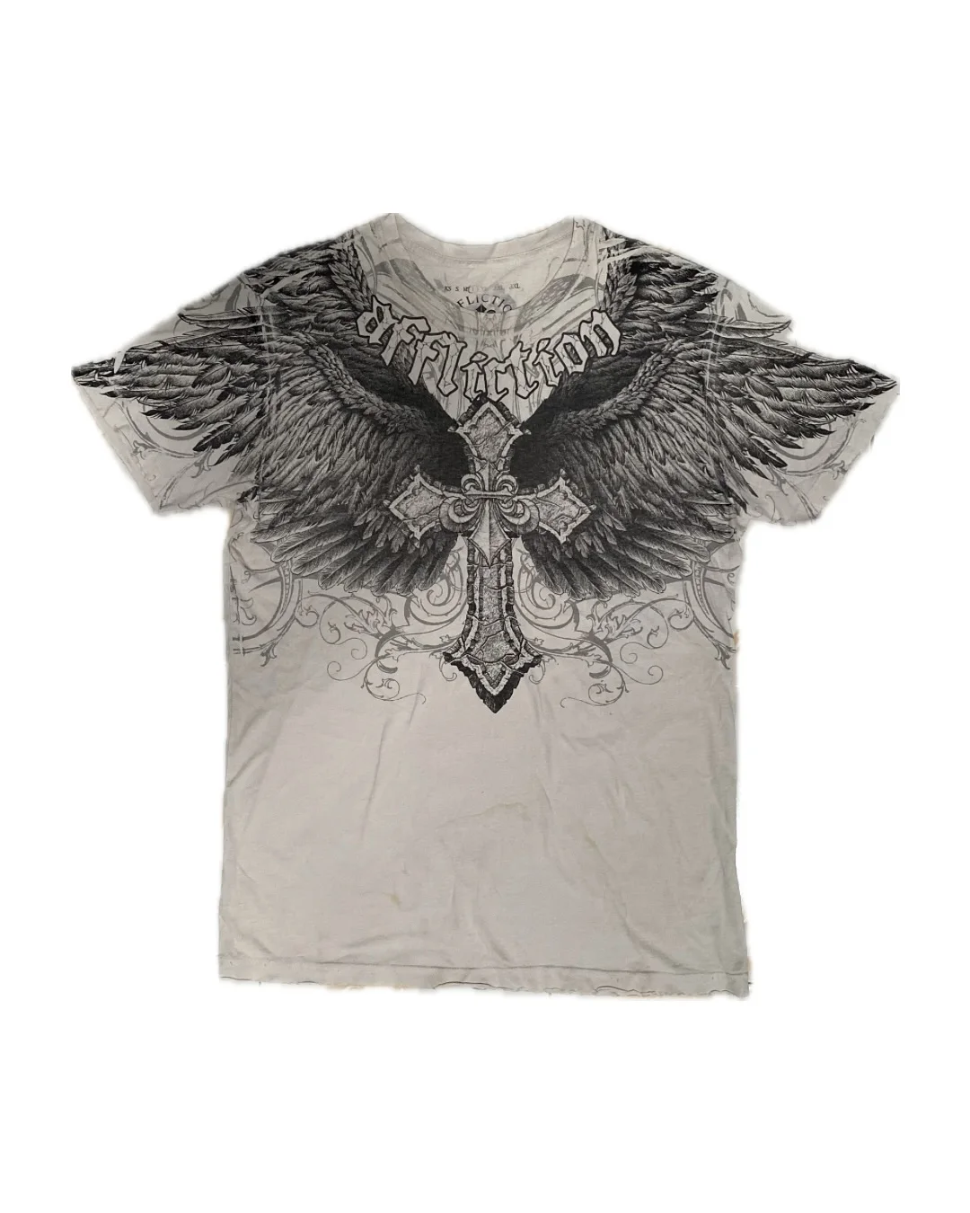 Street Affliction new style Mens Graphic T-Shirt 2000s Large Grunge ...