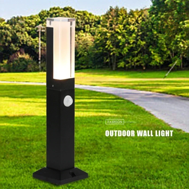 Human Motion Sensor LED Lawn Light Outdoor Waterproof IP65 Aluminum ...