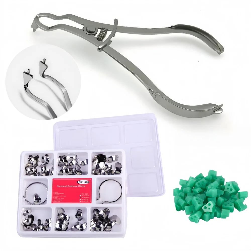 Dental Add-On Wedges Delta Ring Clamp Sectional Contoured Matrix Plier ...