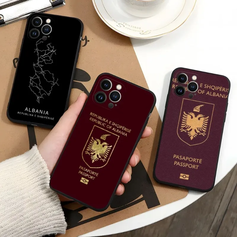 Albania-Passport-Phone-Case-For-Iphone-12ProMax-11-13-14-Pro-Xs-Max ...