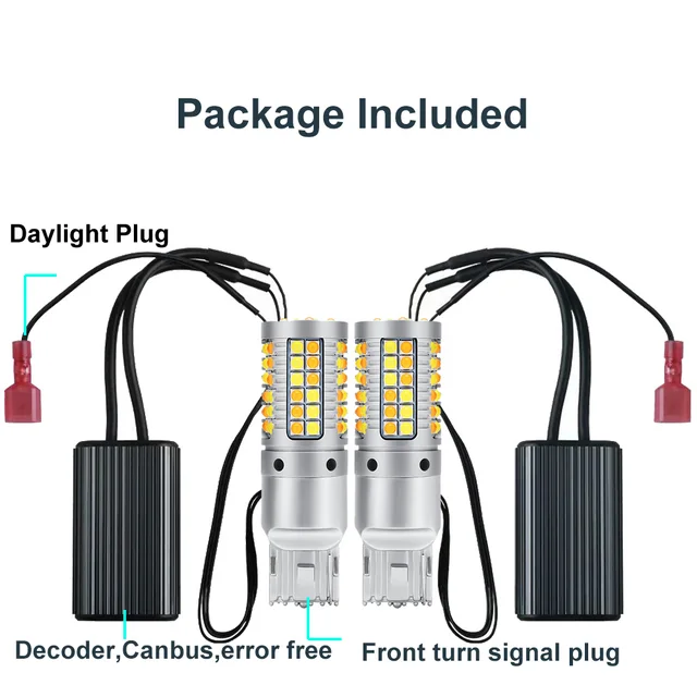 2Pc Canbus For Toyota RAV4 RAV 4 2014 - 2022 Switchback Yellow Front ...