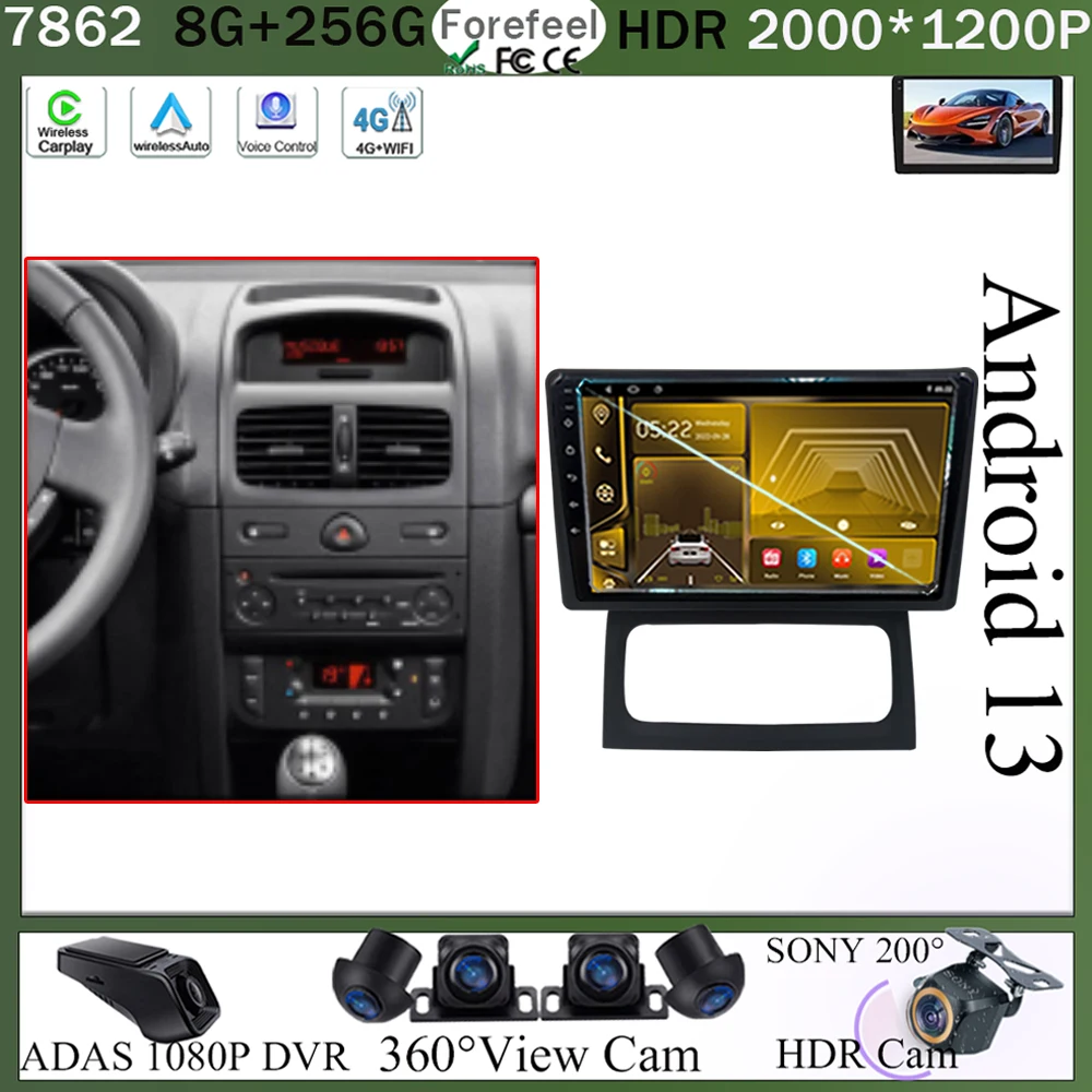 Car-Android-13-For-Renault-Clio-Campus-Auto-Stereo-Video-Radio-Carplay ...