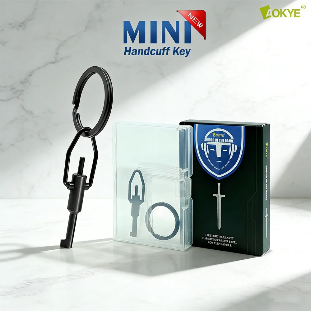 AK-03B Mini Handcuff Key: High Carbon Steel, with Key Ring, Suitable ...