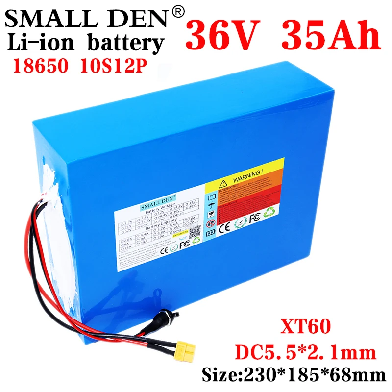 36V 30ah 35Ah 10S12P 18650 Rechargeable Lithium Battery Pack 36V ...