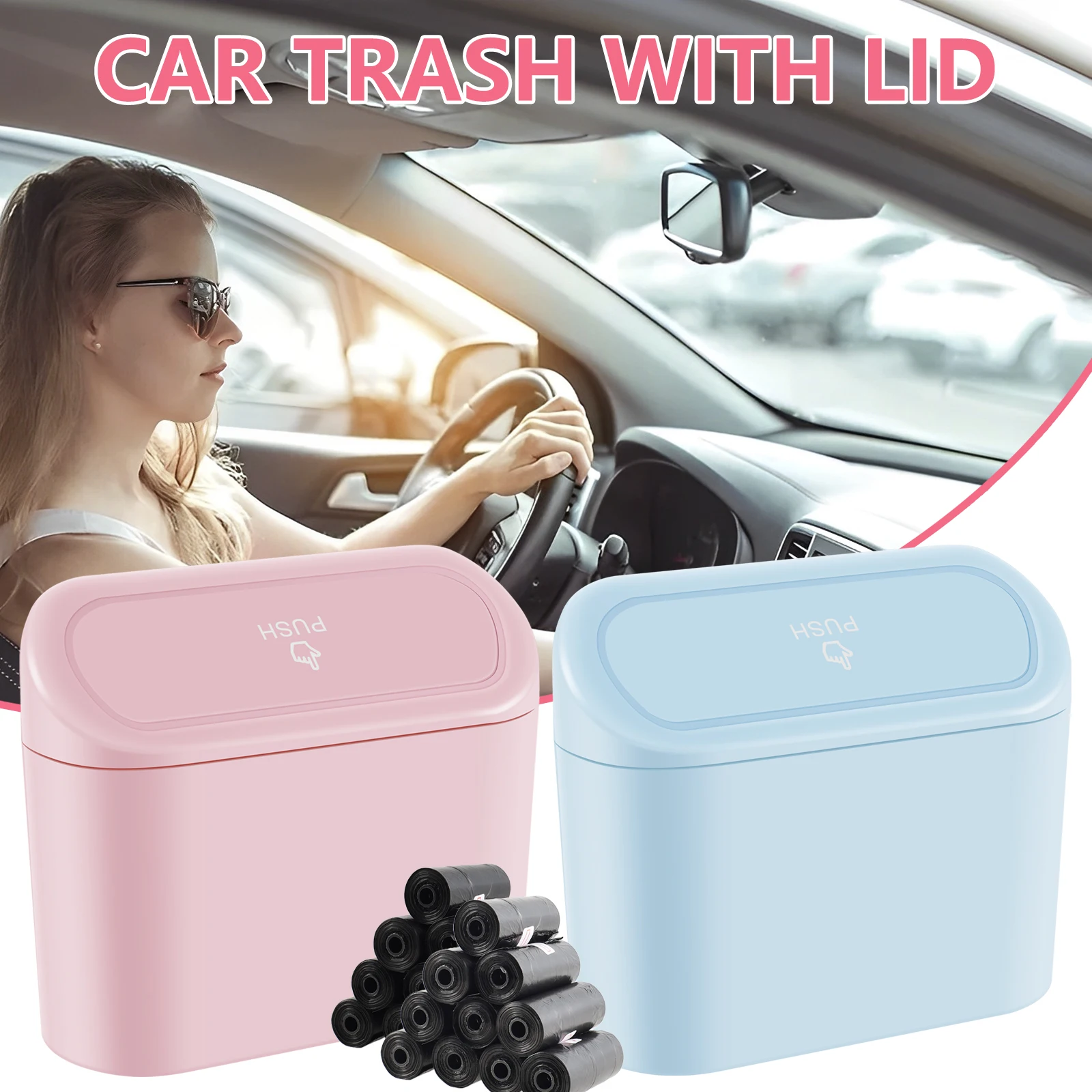 2Pcs-Can-Small-Car-Trash-Bin-with-150-Garbage-Bags-Hanging-Car-Seat ...