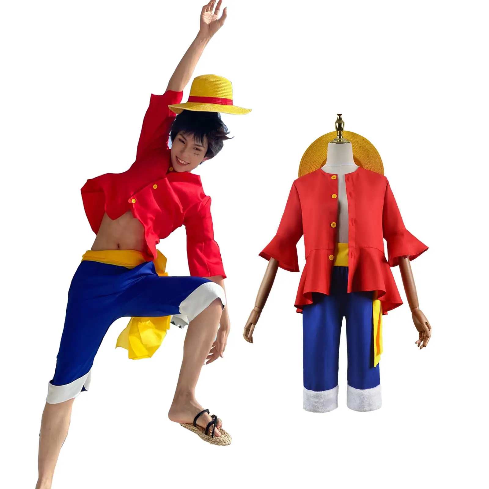 Disfraces-de-Cosplay-de-Anime-Monkey-D-Luffy-ONE-PIC-Sun-God-Luffy ...