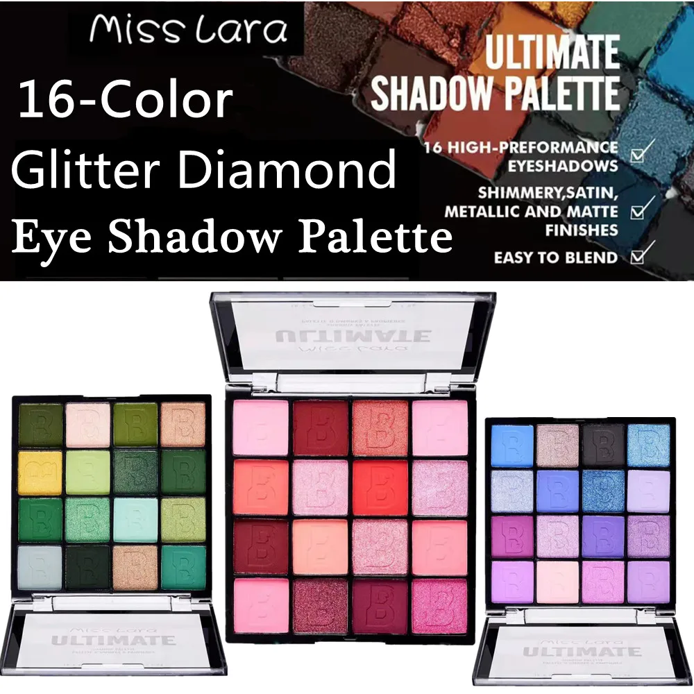 7-16-Color-Eye-Shadow-Palette-Matte-Pearlescent-Glitter-Fine-Powder-Eye ...