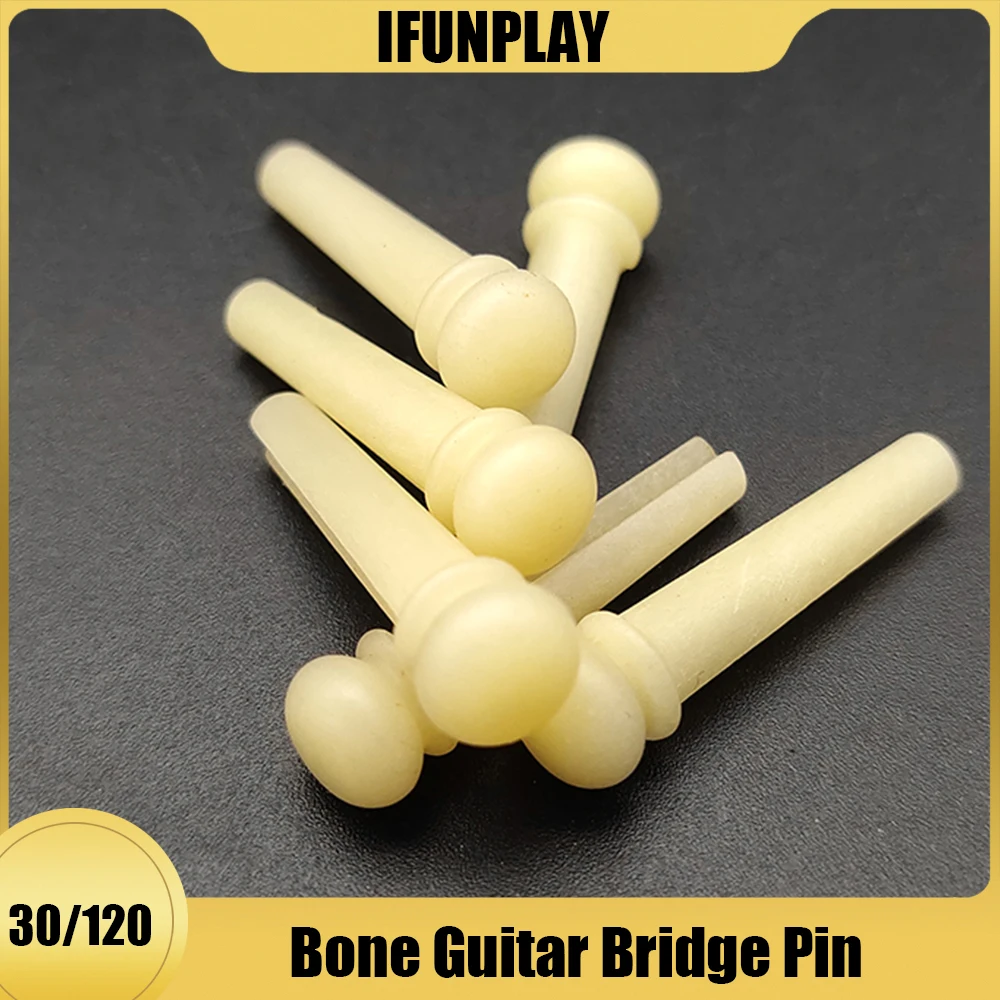 30-120pcs-Original-Bone-Acoustic-Guitar-Bridge-Pins-Real-Bone-Bridge ...