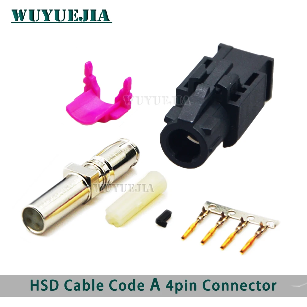 1Pcs Fakra 4 Pin Core Connector A Straight Female Car Reversing LVDS ...