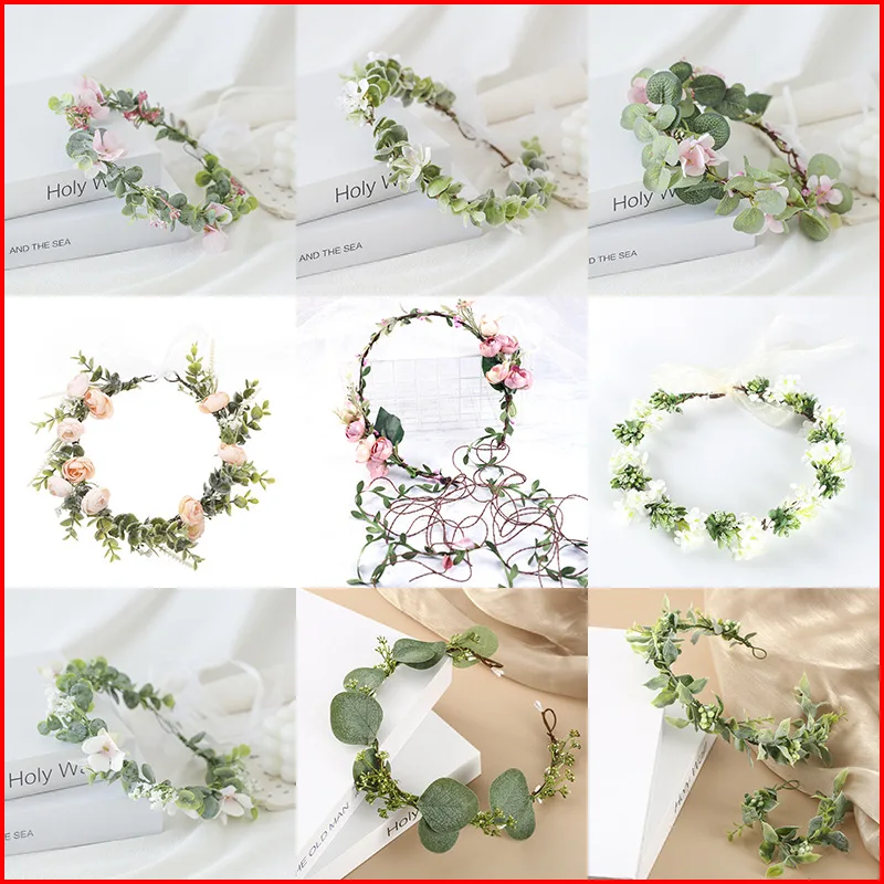 Coroa-floral-para-mulheres-grinalda-de-cabelo-deixa-flor-headband-fita ...