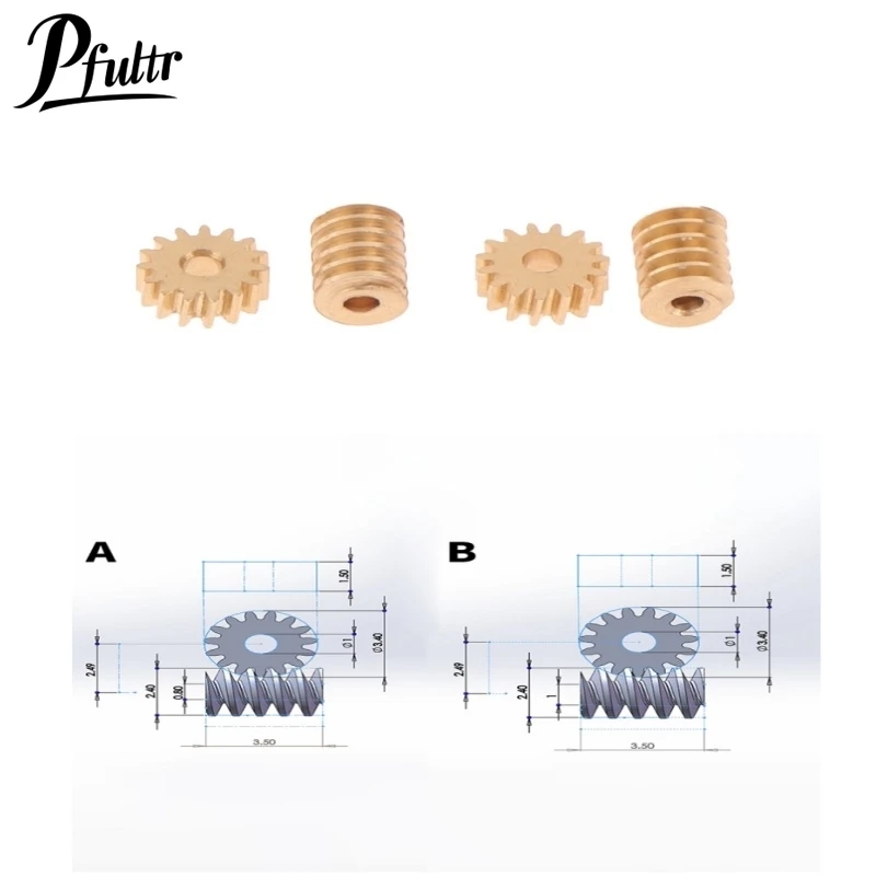 1-87-Modulus-0-2-15T-Micro-Brass-Turbine-Worm-Static-Change-Gear-Hole ...