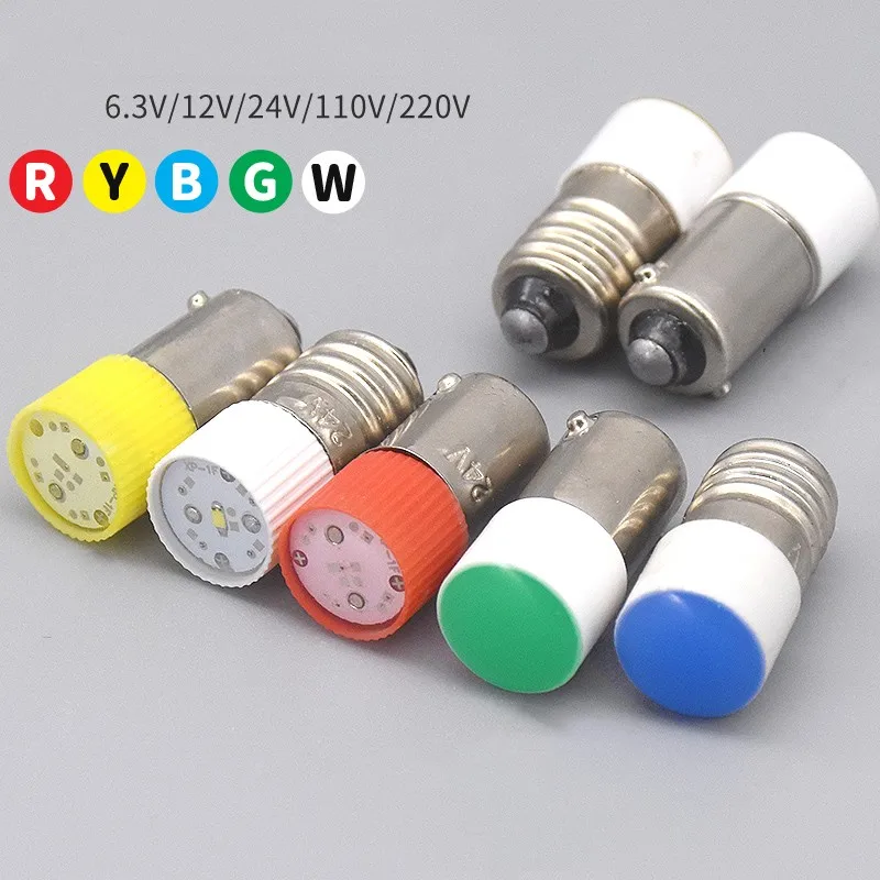 10pcs-XB2-XB4-LAY37-push-button-switch-LED-bulb-12V-24V-220V-red-green ...