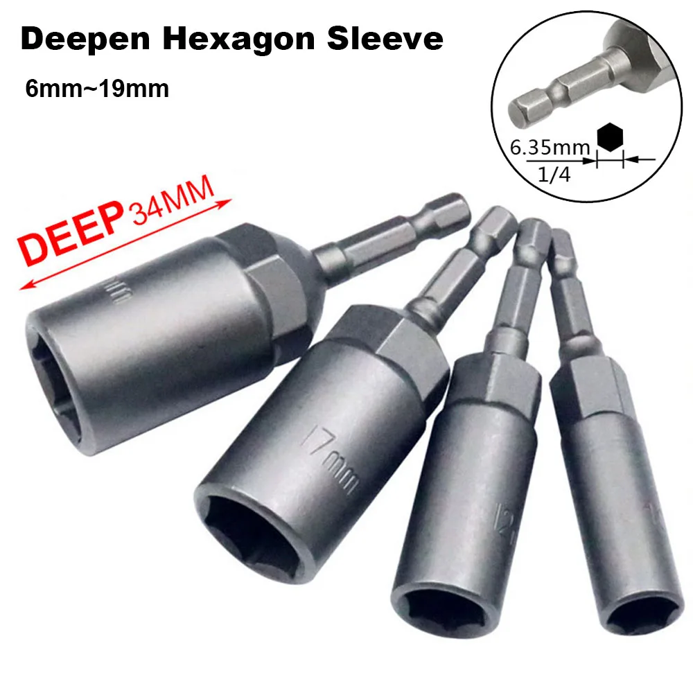 6mm-19mm-1-4-Pneumatic-Socket-Sets-Deep-Hexagon-Electric-Drill-Sleeve ...