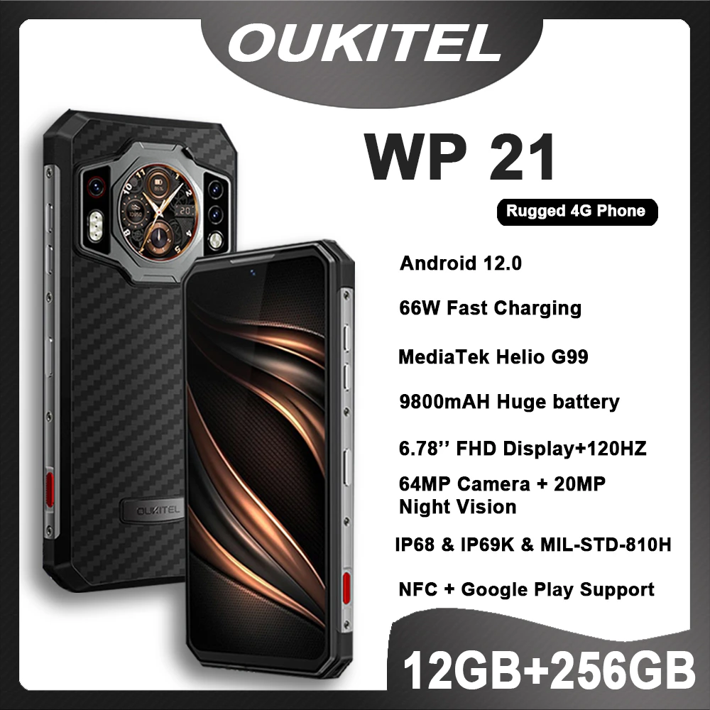 Wp21 Oukitel Mobile Phone | Smartphone Doogee - Wp21 Smartphone 64mp Camera 120hz - Aliexpress
