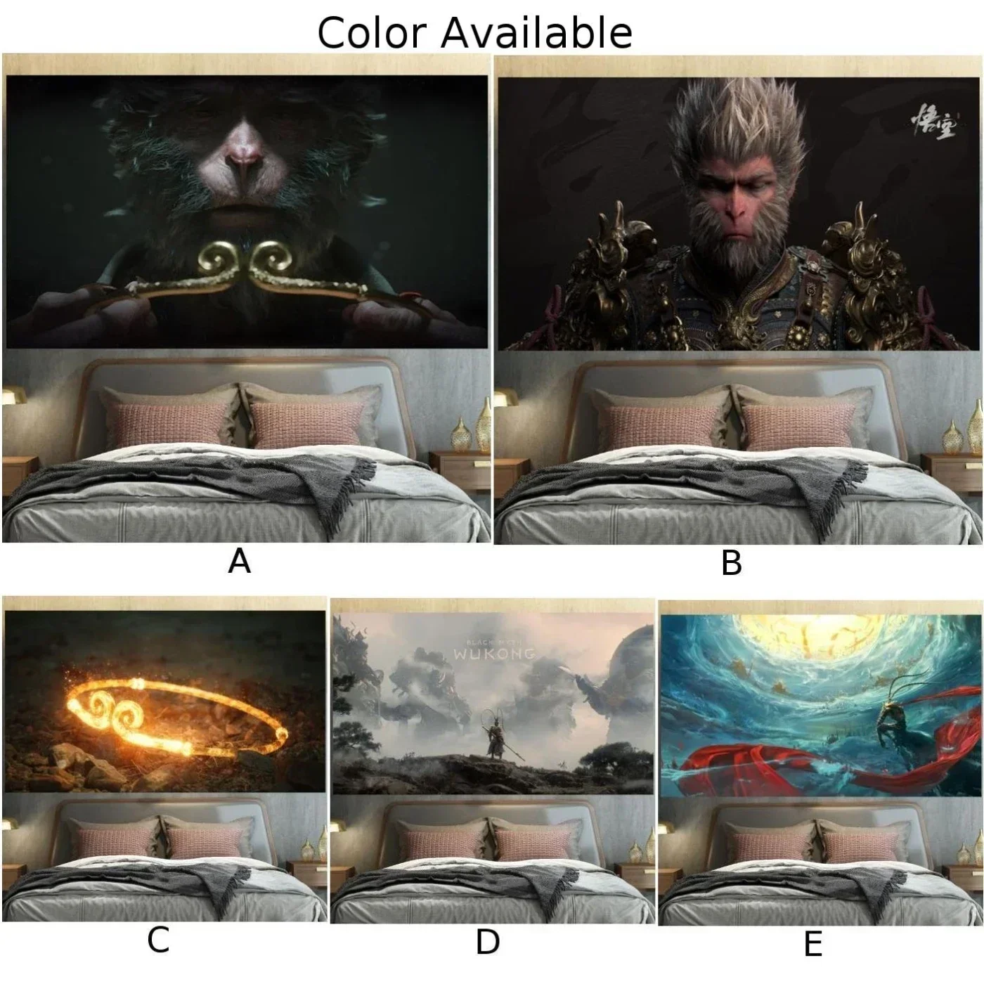 Black-Myth-Wukong-Tapestry-Painting-Mural-Screen-Home-Decorate ...