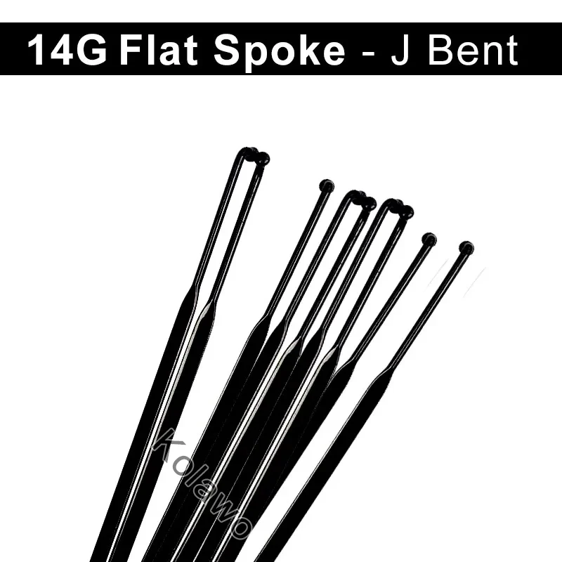 20-Pcs-Lot-14G-J-bent-Flat-Spokes-Steel-Rays-Spokes-Bicycle-Bike-Aero ...