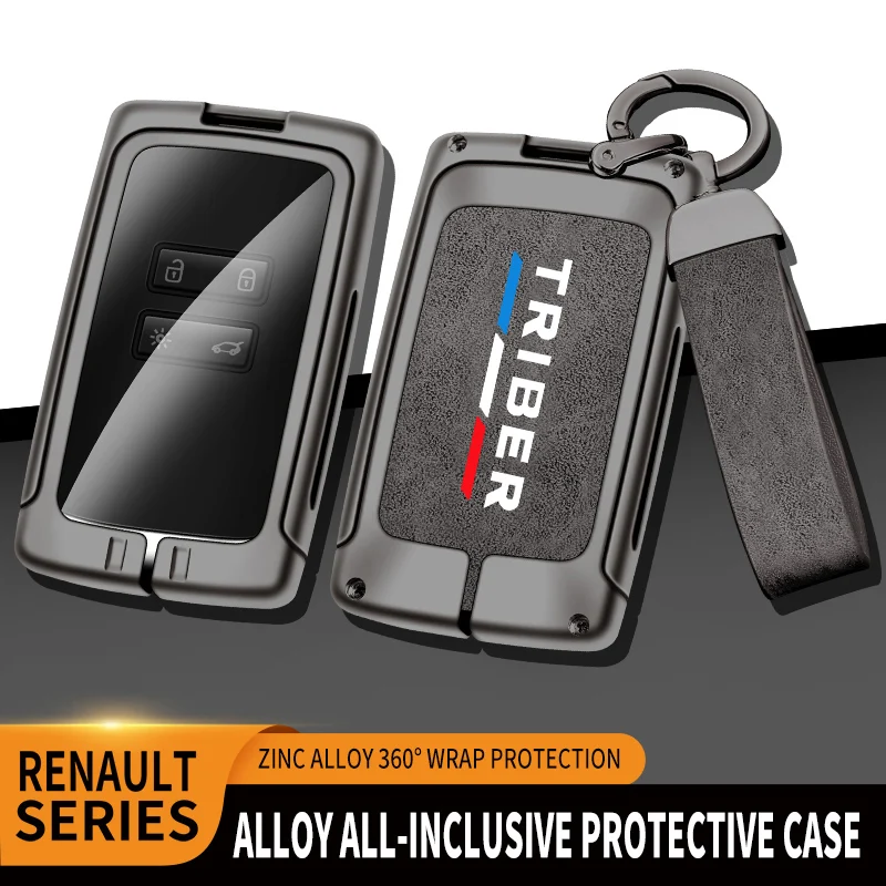 Auto-TPU-Zinc-Alloy-Key-Case-Bag-para-Renault-Triber-Logo-Car-Key-Chain ...
