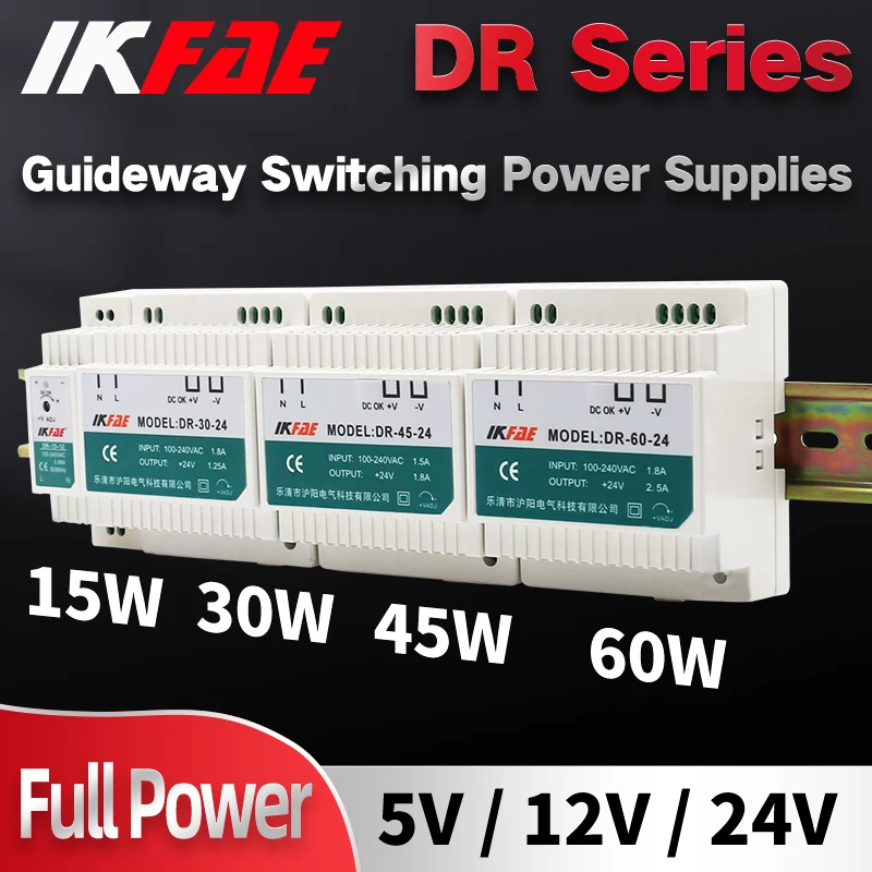 15W-30W-45W-60W-Single-Output-5V-12V-24V-Industrial-Din-Rail-Power ...