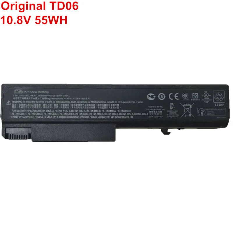 New Genuine Original Laptop Battery TD06 HSTNN-IB69 10.8V 55Wh 6Cell For HP 6930P 8440P 8440W ...