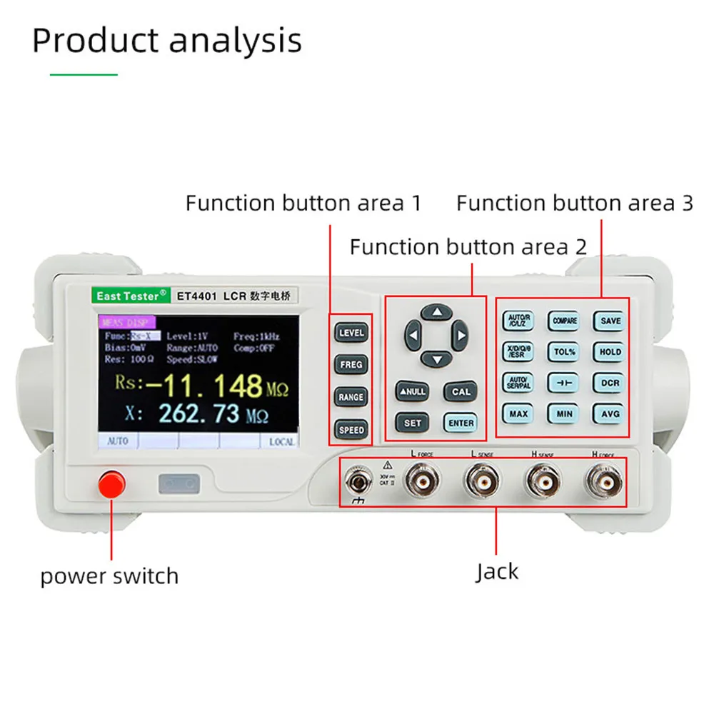 NEW-Digital-Bench-LCR-Bridge-Meter-ET4401-ET4402-ET4410-Capacitance-Resistance-Inductance ...