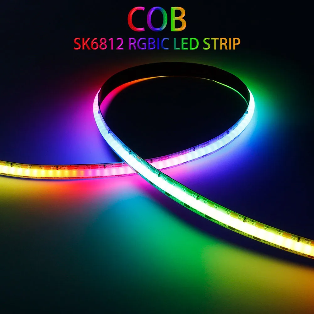 SK6812 RGBIC FOB COB LED Strip Lights 240LEDs/m WS2812B High Density ...