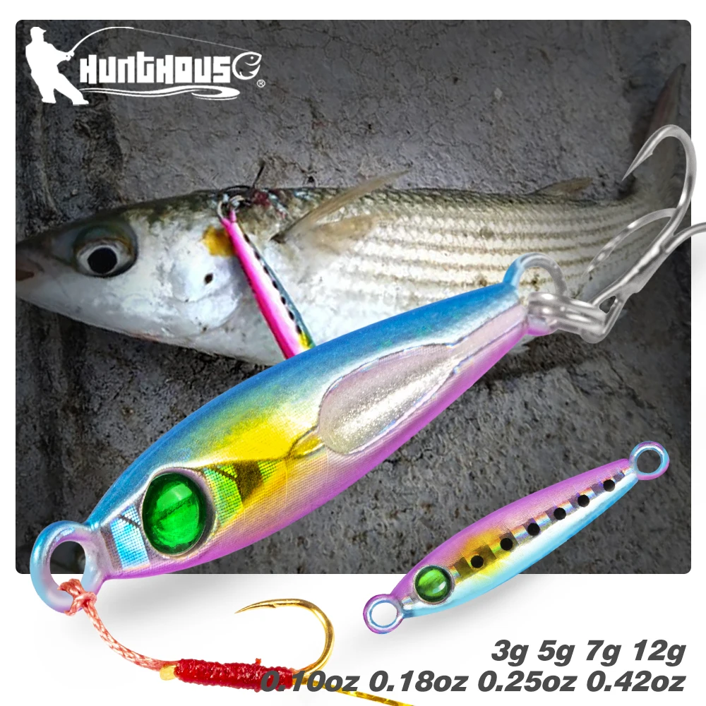 HuntHouse Metal Jig Micro Jig Slow Fall Fishing Lure 32mm 5g Jigging ...