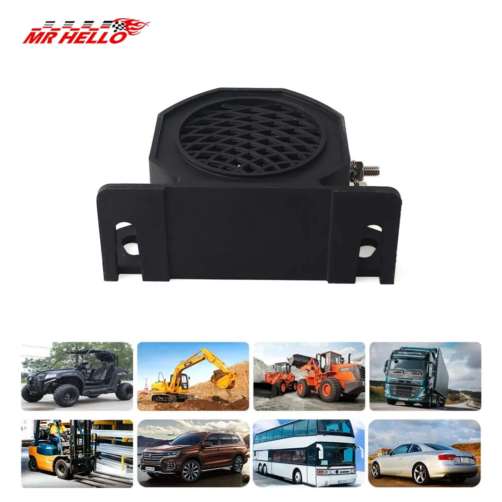 12-48V Sound Warning Alarm 107dB Reversing Horn IPX6 Waterproof Backup ...