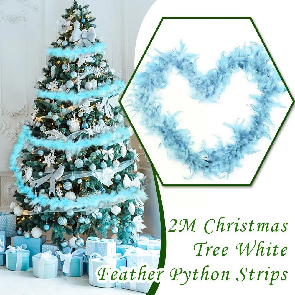 Blue And White Feather Trees