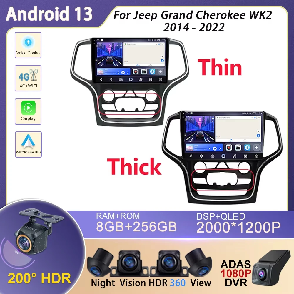 For-Jeep-Grand-Cherokee-WK2-2014-2022-Car-Radio-Navigation-GPS ...