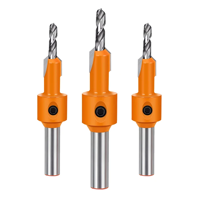 Counter sink Drill Bit Set for Wood 8mm Shank HSS Wood Screw Drill ...