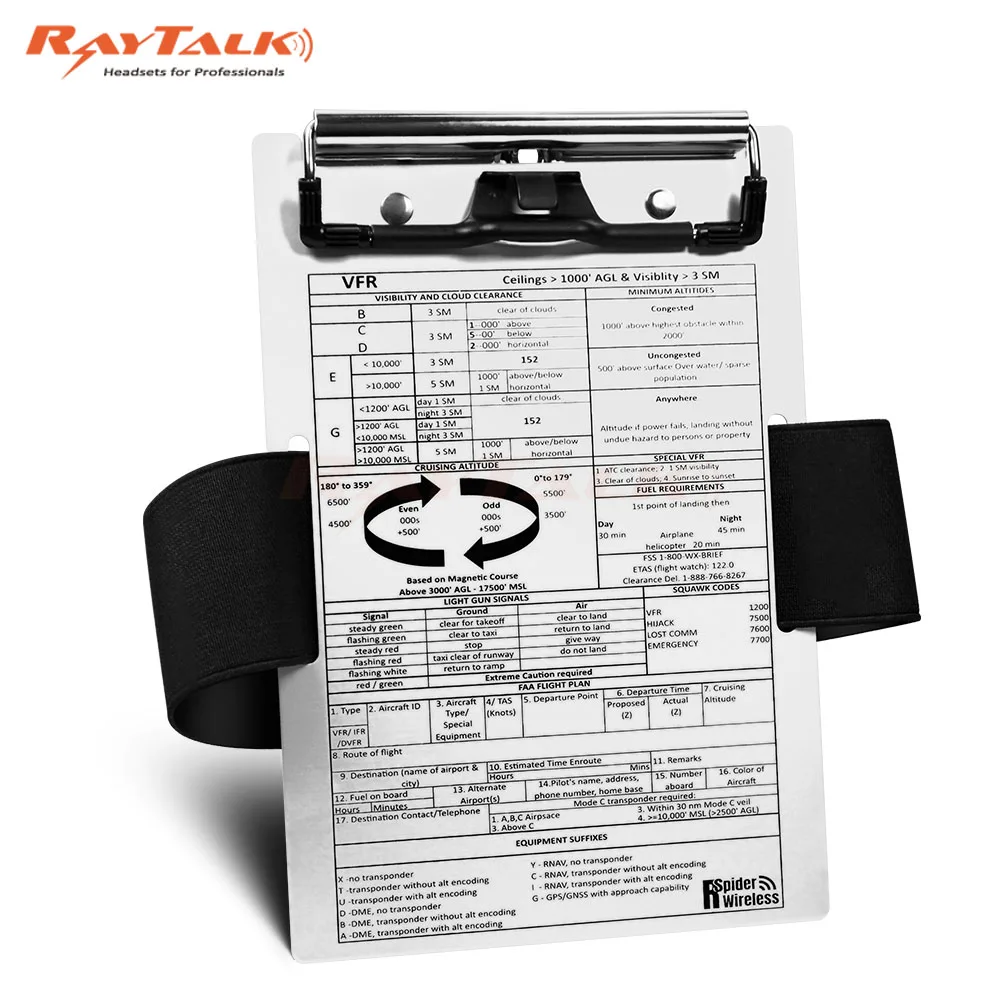 Pilot-Kneeboard-VFR-Aluminum-Kneeboard-with-Metal-Clip-and-Pen-Holder ...