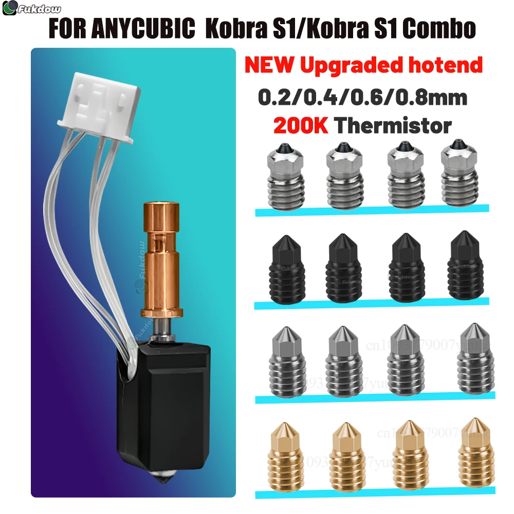 All Metal Hotend No PTFE 200K For Kobra S1 /S1Combo Hot End Kit for ...