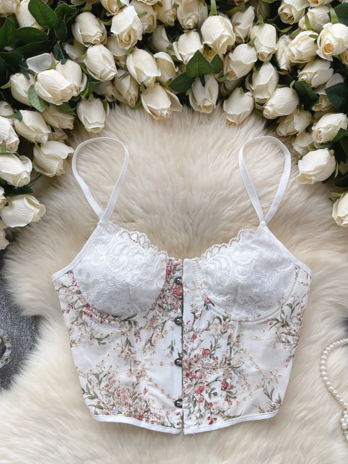 Foamlina-French-New-Spring-Sling-Top-Women-s-Heavy-Industry-Embroidery ...