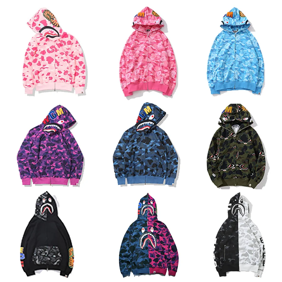 BAPE-Shark-Head-Cabeza-de-mono-Cabeza-de-animal-Cremallera-para-color ...