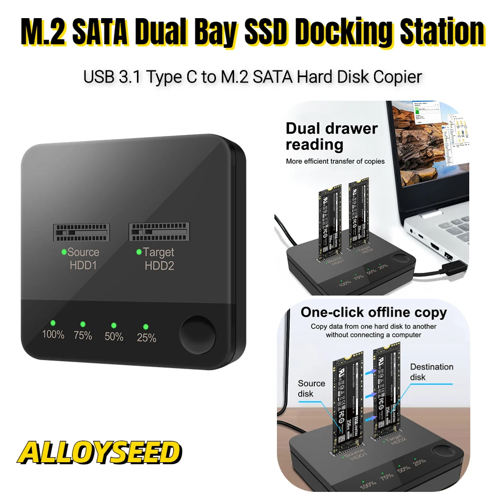 Disco Rígido Externo Docking Station, Copiadora de Disco Rígido, USB 3. ...