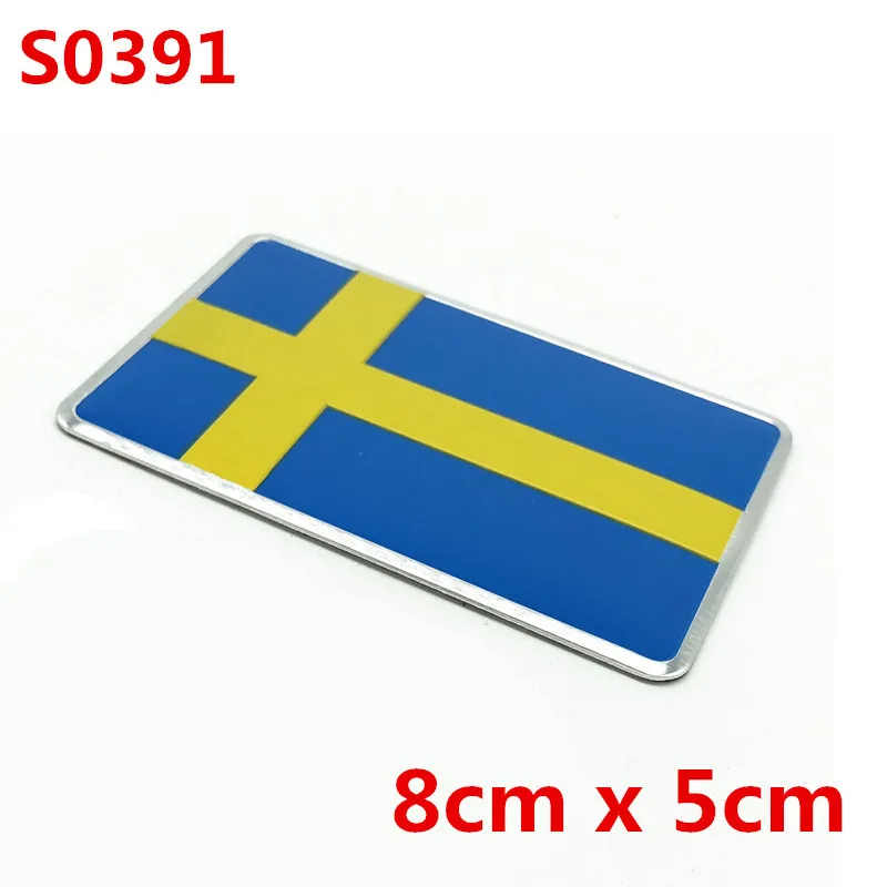 3D Aluminum Sweden Flag Emblem Decal Badge Car Sticker Motorcycle Decal ...