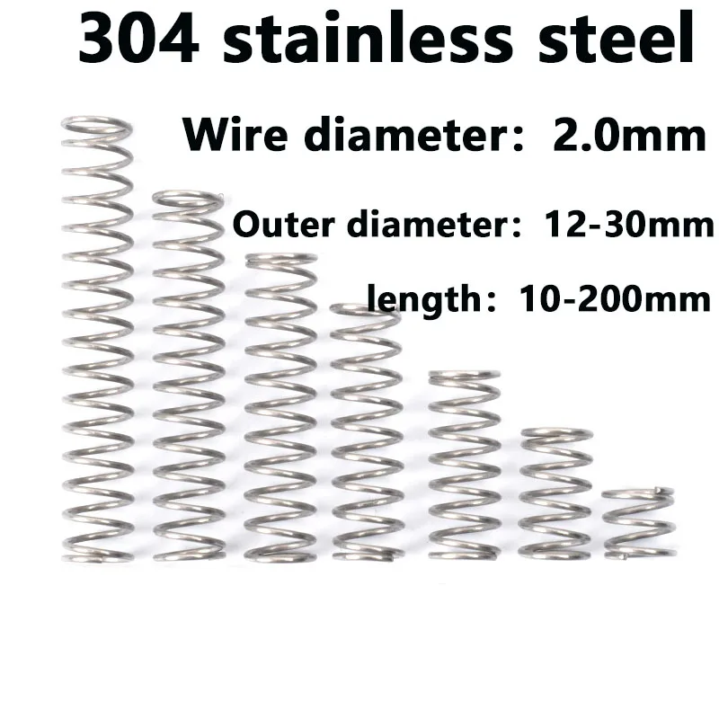 1PCS 304 Stainless Steel Small Spring Shock absorbing Compression ...
