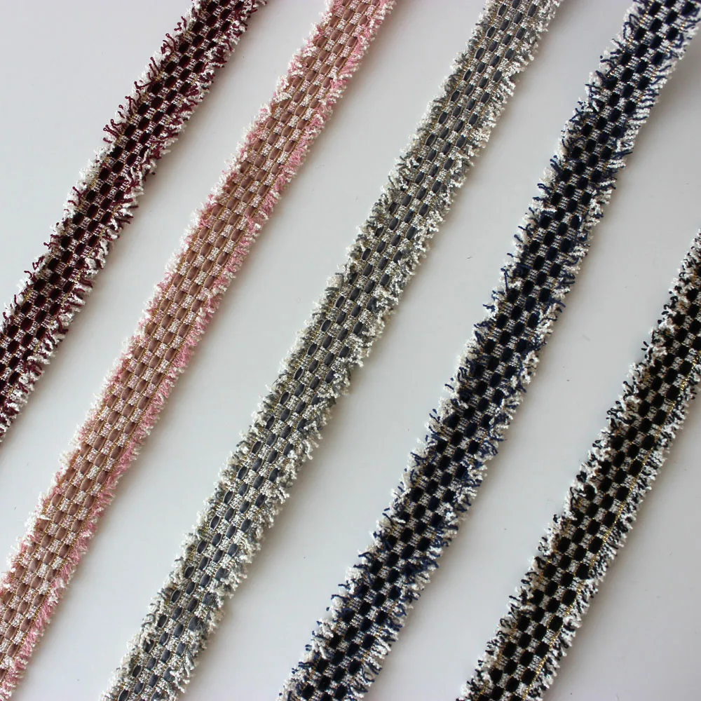 2Yards-2-5cm-Tweed-Webbing-Trim-Mixed-Thick-Lace-Sewing-Accessory-for ...