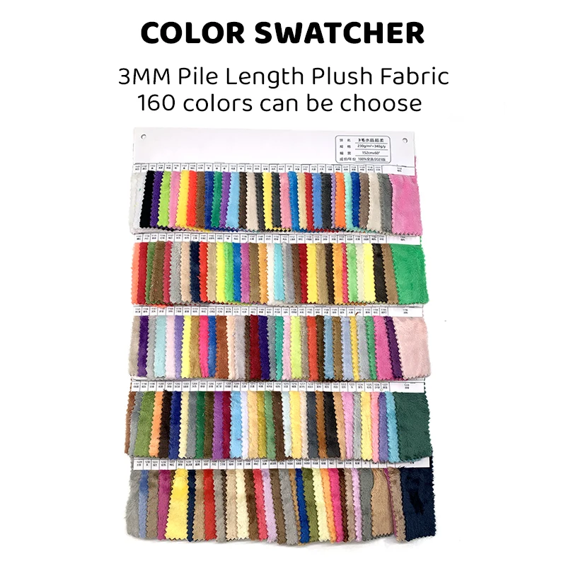 Color-Swatches-3mm-Pile-Length-Plush-Fabric-Plush-Toy-Material-160 ...
