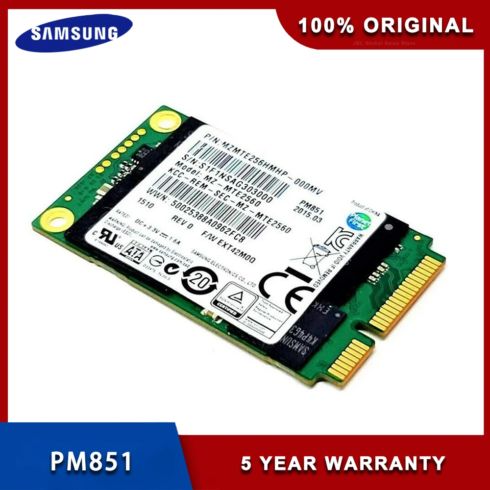 Original Samsung PM851 mSATA 512GB 256GB 128GB Internal SSD 1.8 inch ...